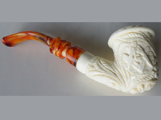 MASONIC MEERSCHAUM PIPE (MAS-24) | meerschaumpipemaster